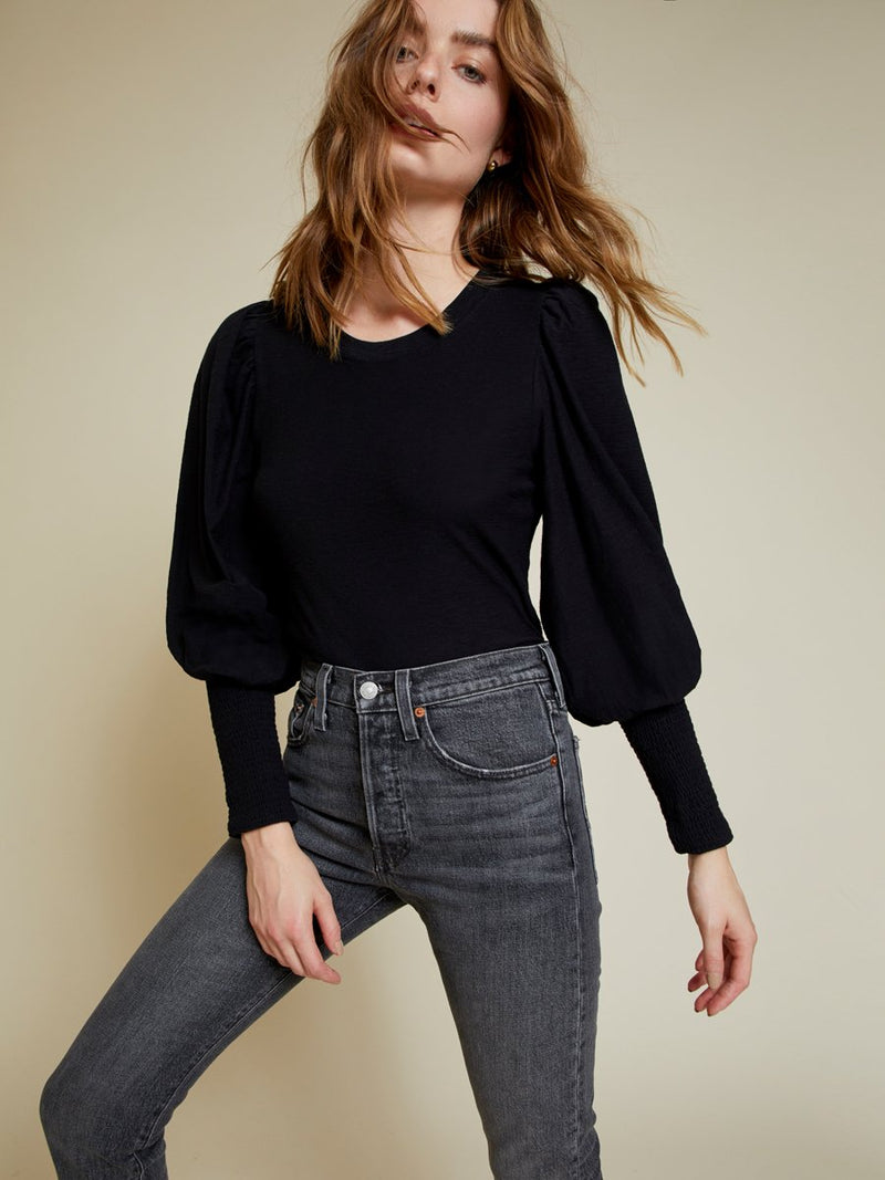 Aida Long Sleeve - Jet Black | Nation Los Angeles