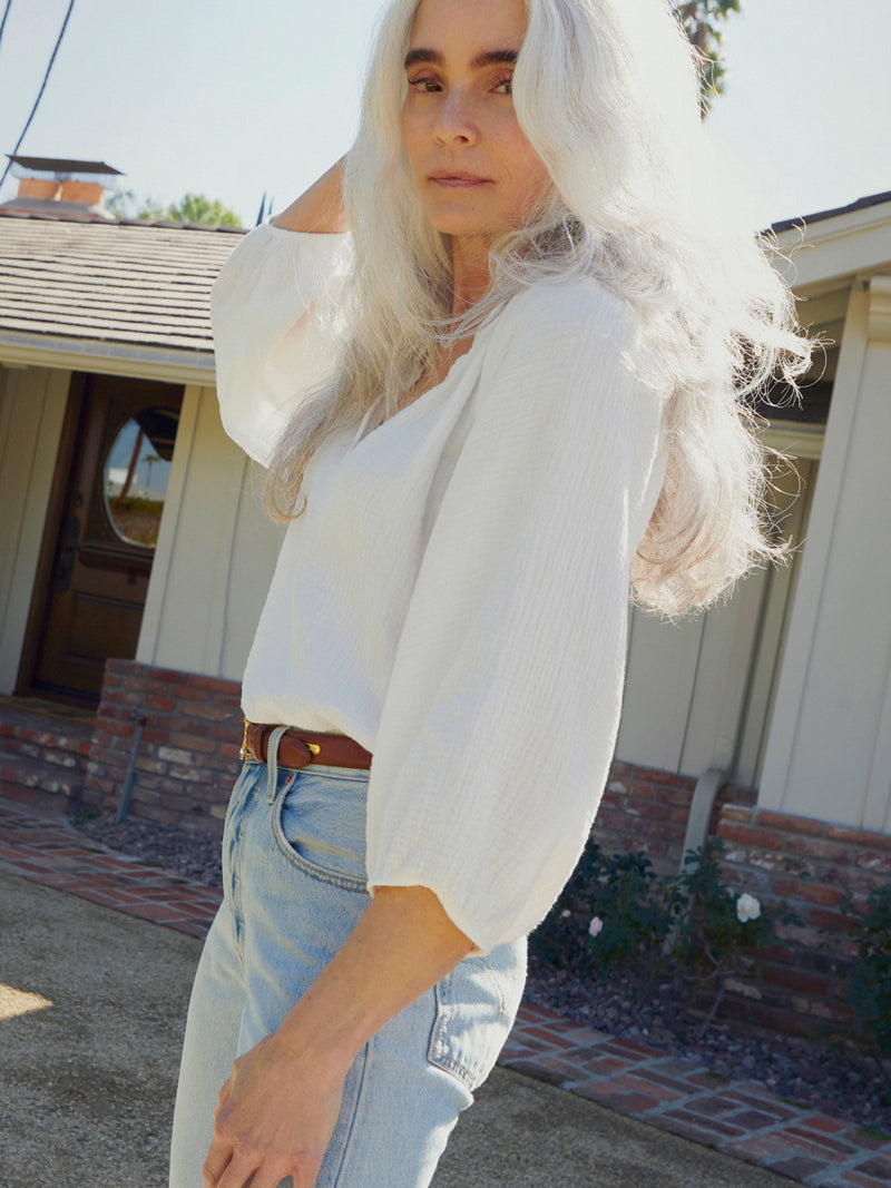 Mimi Blouse - White | Nation Los Angeles
