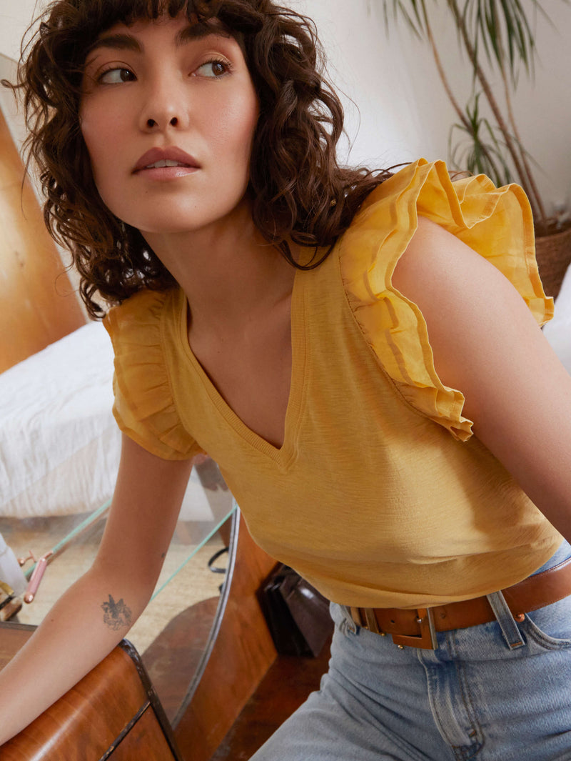 Rylan Tiered Ruffle Sleeve Tank | Nation Los Angeles