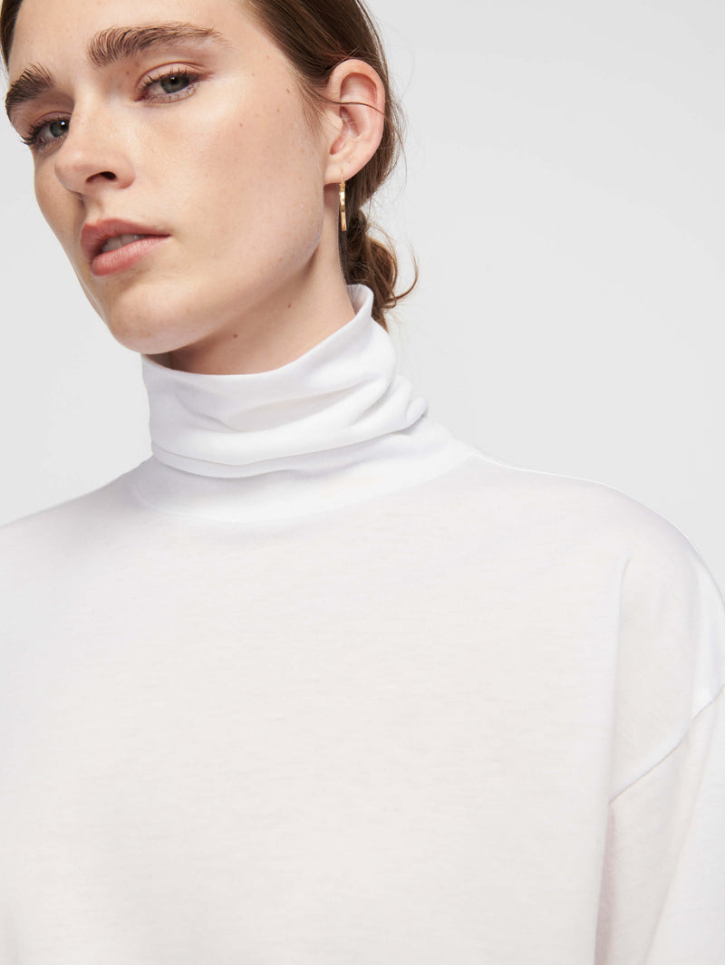 Fable Turtleneck Tee - White | Nation Los Angeles