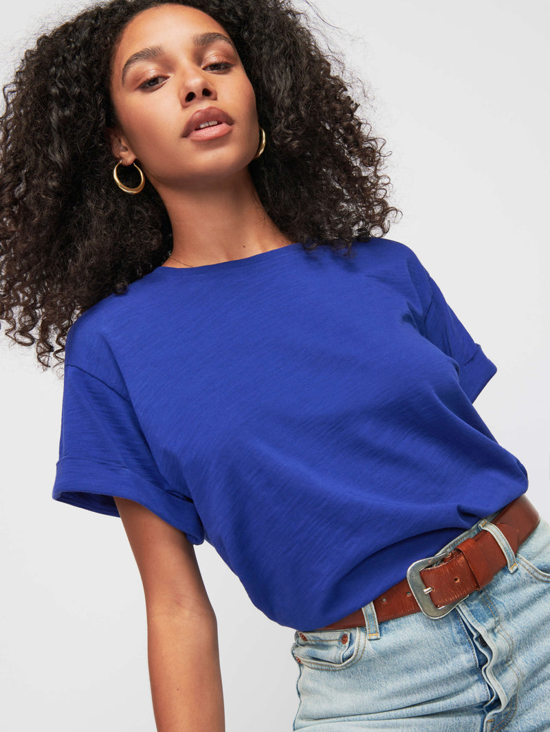 Jade Tee w/ Keyhole Back - Cobalt | Nation Los Angeles