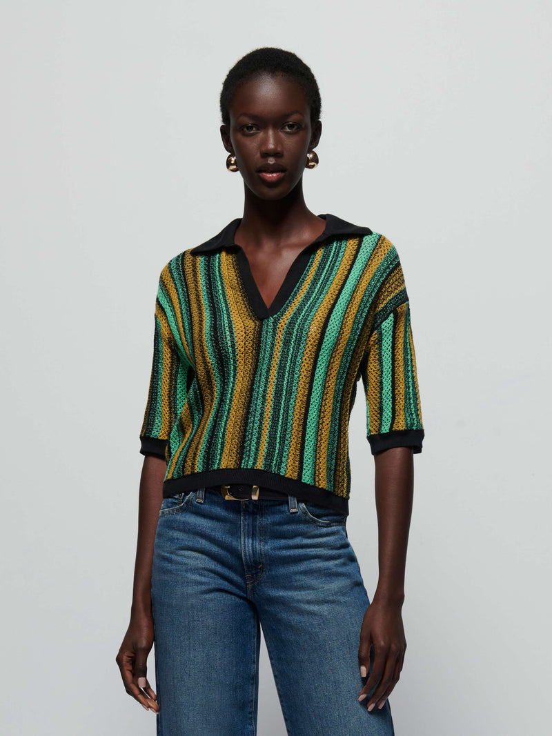 Leonora Top - Jungle Stripe | Nation Los Angeles