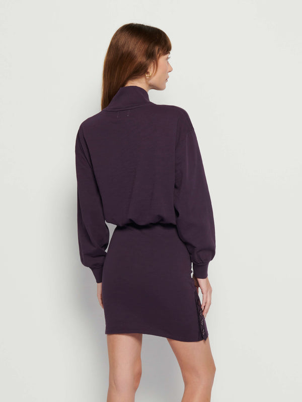 Lisa Mock Neck Mini Dress - Fig Jam | Nation Los Angeles