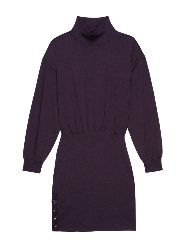 Lisa Mock Neck Mini Dress - Fig Jam | Nation Los Angeles