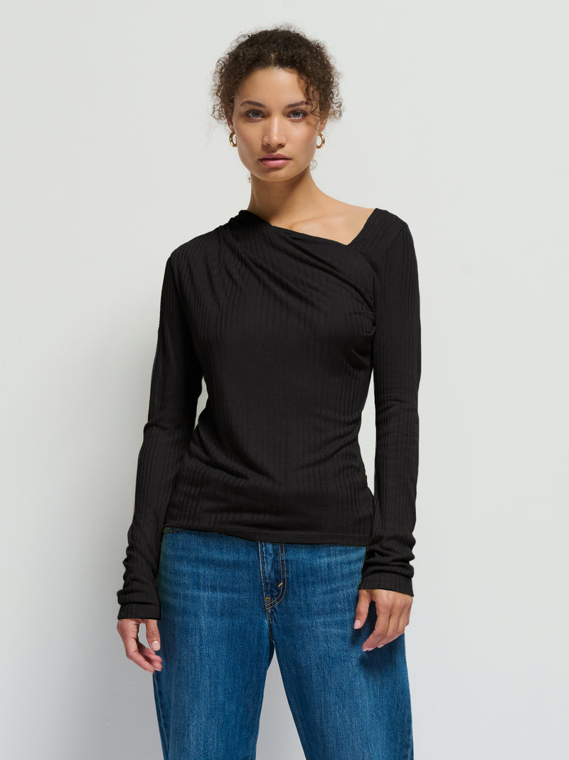 Tia Long Sleeve - Jet Black | Nation Los Angeles