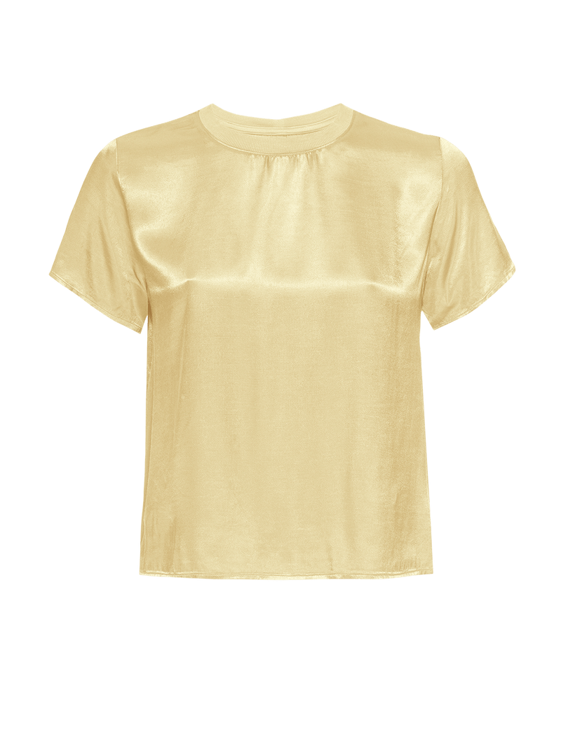 Marie Satin Boxy Crop Top - Daisy | Nation Los Angeles